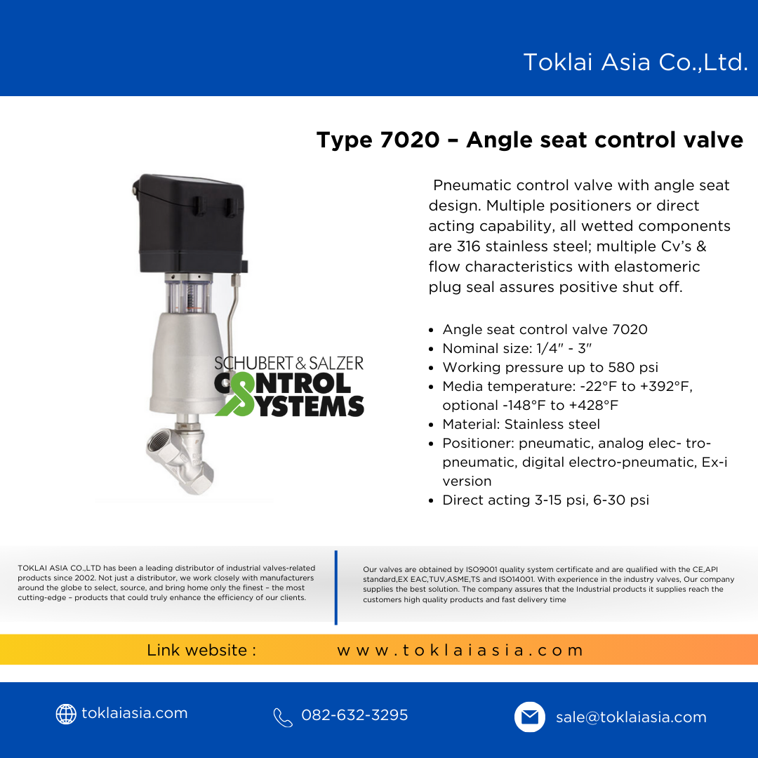 Type 7020 – Angle seat control valve - TOKLAIASIA